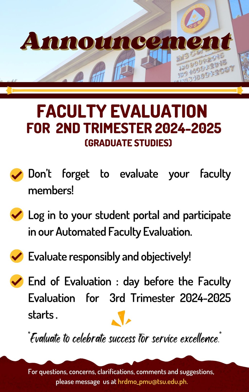 TSU-CAT Announcement - Tarlac State University
